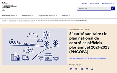 Sécurité sanitaire : le plan national de contrôles officiels pluriannuel 2021-2025 (PNCOPA ...